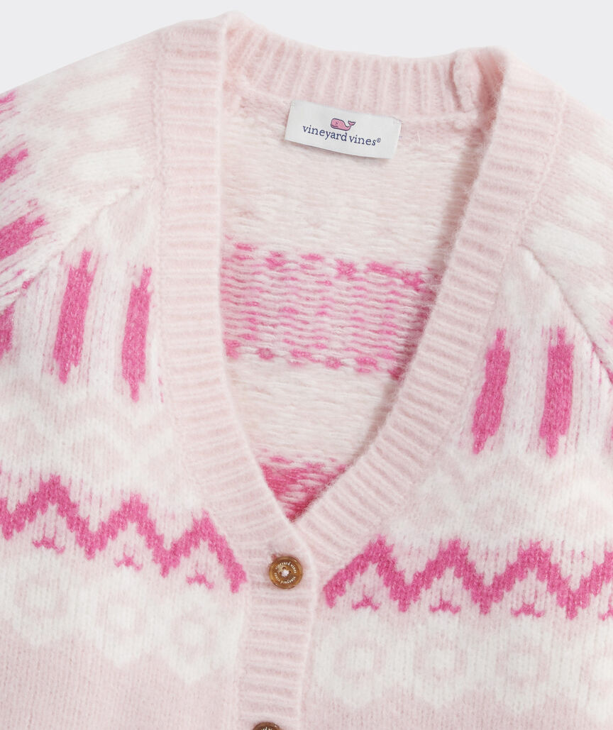 Shop Girls Family Fair Isle Cardigan Sweater at vineyard vines