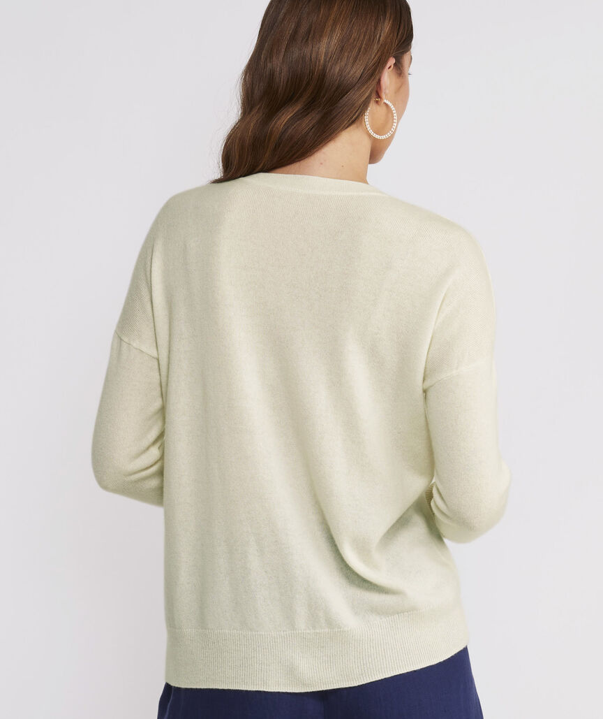 Shop Hydrangea Intarsia Cashmere Crewneck Sweater at vineyard vines