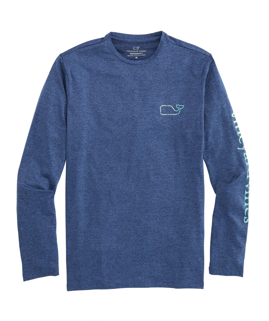 Shop OUTLET Whale Outline Long-Sleeve Performance Tee at vineyard vines