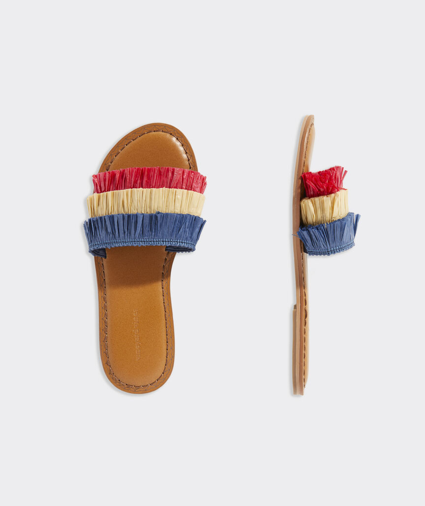 Shop Straw Fringe Slides at vineyard vines