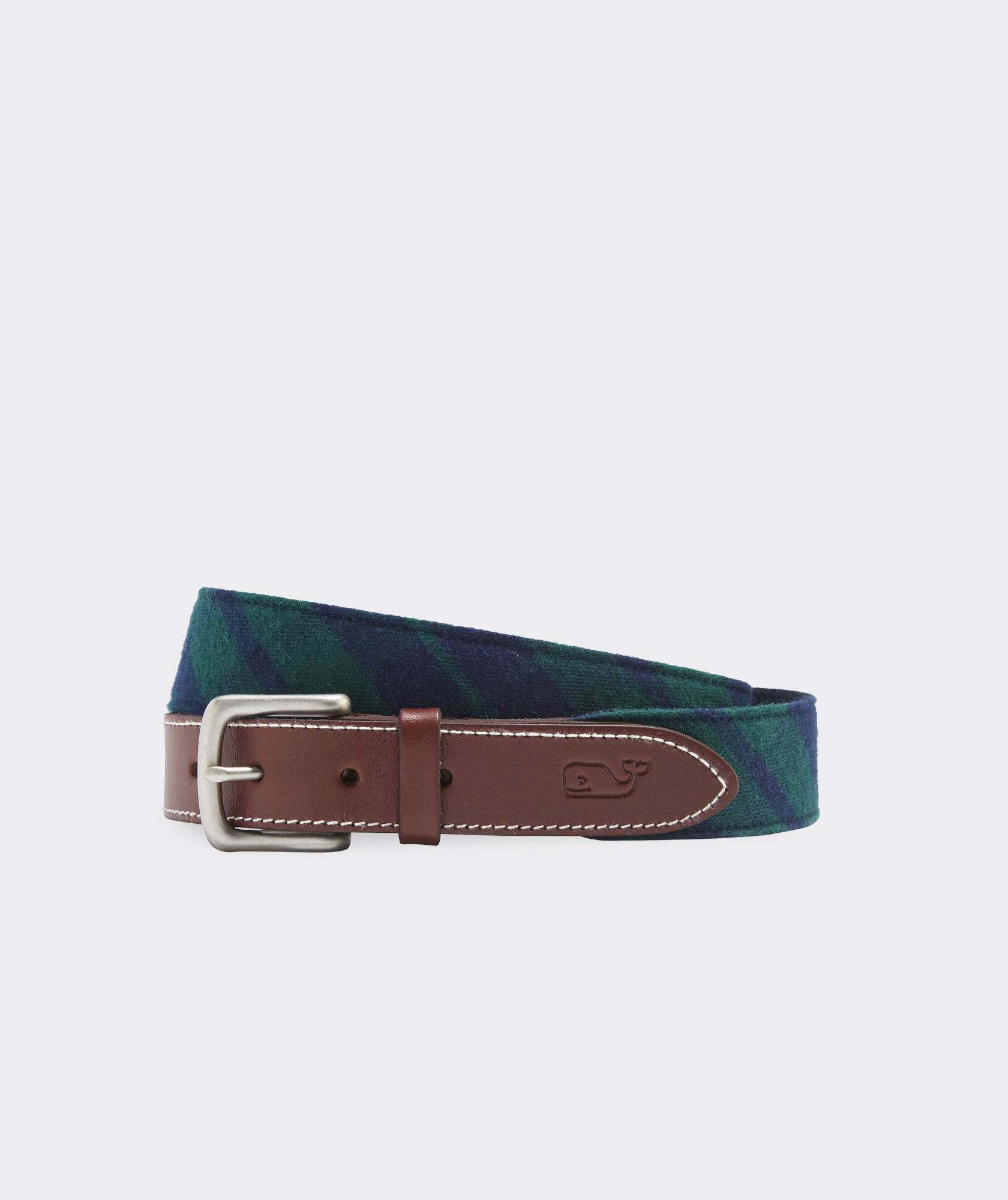 Shop Blackwatch Plaid Canvas Club Belt at vineyard vines