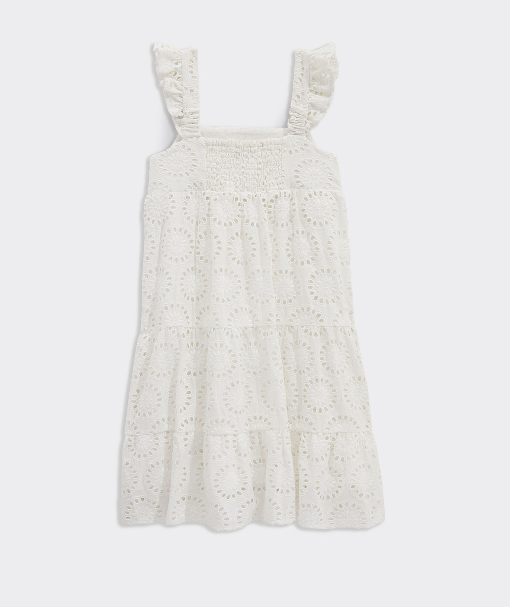 Shop Girls' Tiered Eyelet Dress at vineyard vines