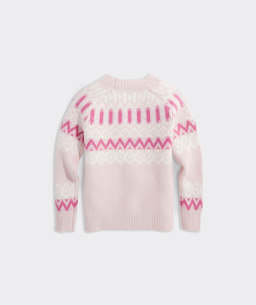 Shop Girls Family Fair Isle Cardigan Sweater at vineyard vines