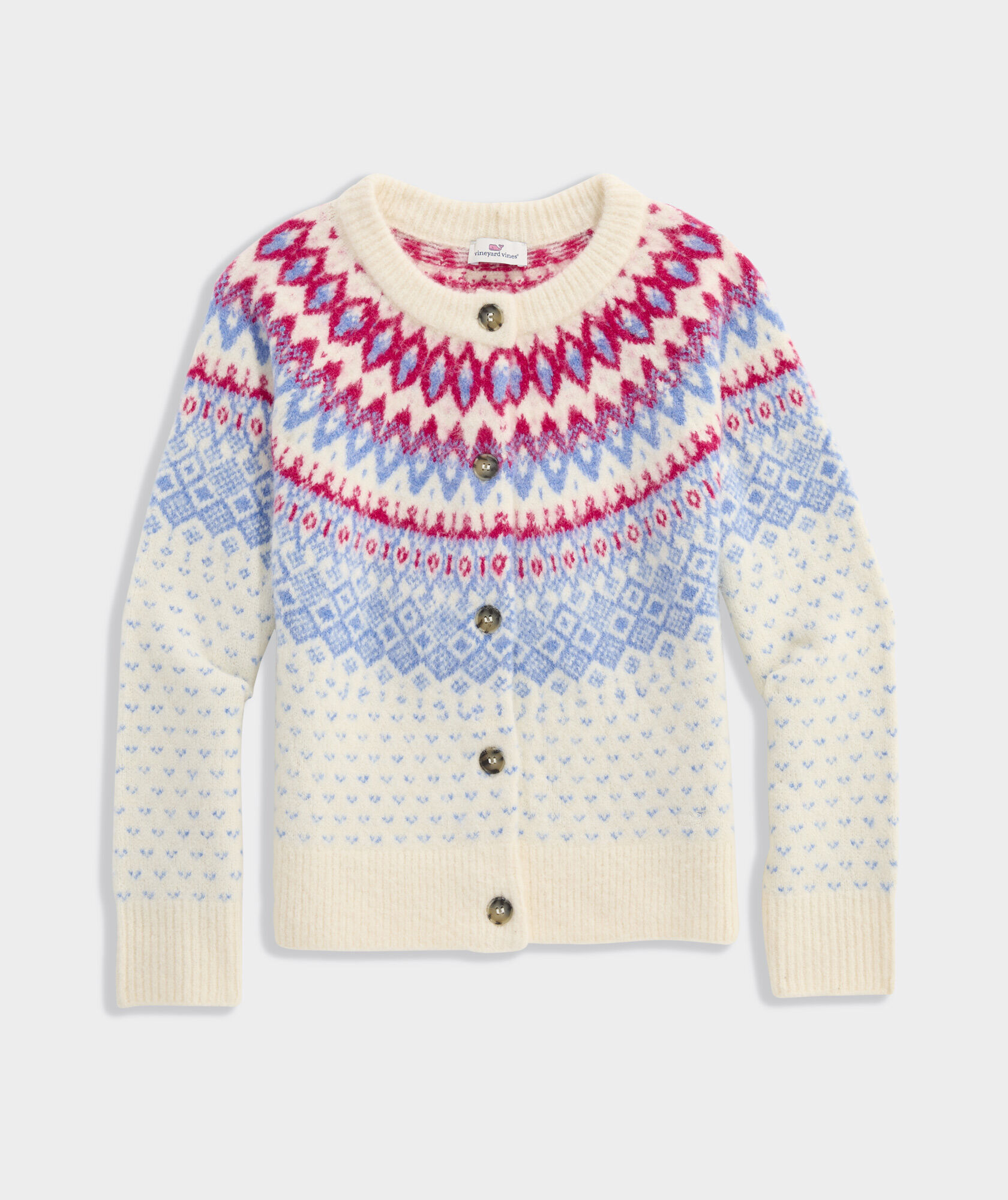 Shop Girls' Fair Isle Cardigan at vineyard vines