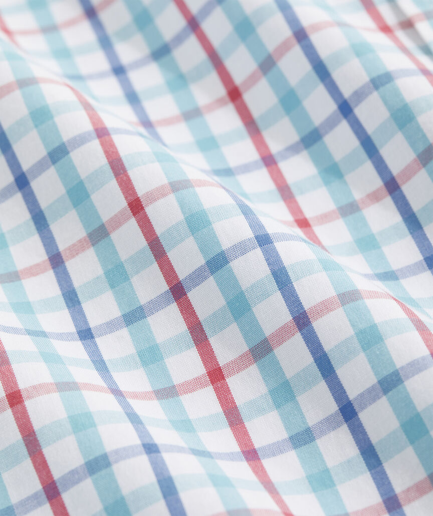 Shop Stretch Poplin Tattersall Shirt at vineyard vines