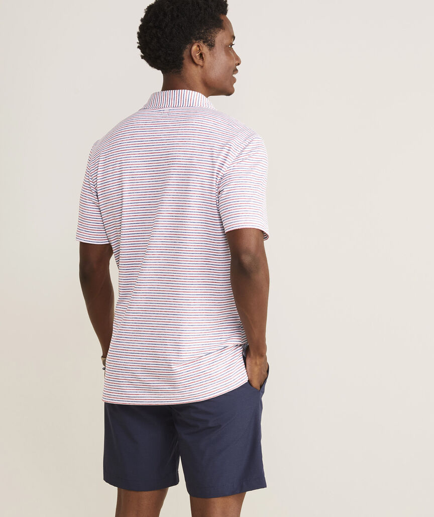 Shop Tri-Color Bradley Stripe Sankaty Polo at vineyard vines