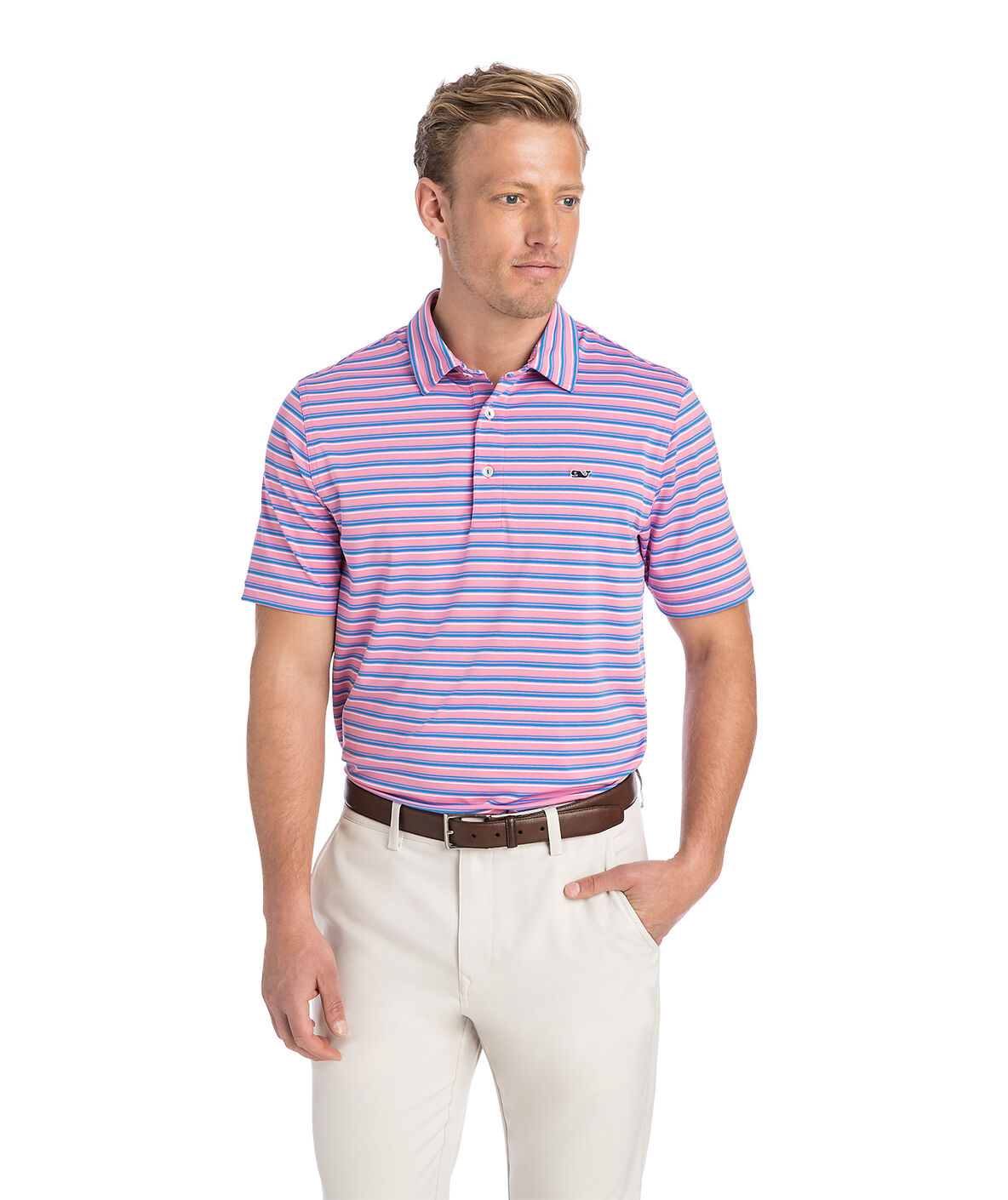 Shop Three Color Stripe Sankaty Polo at vineyard vines