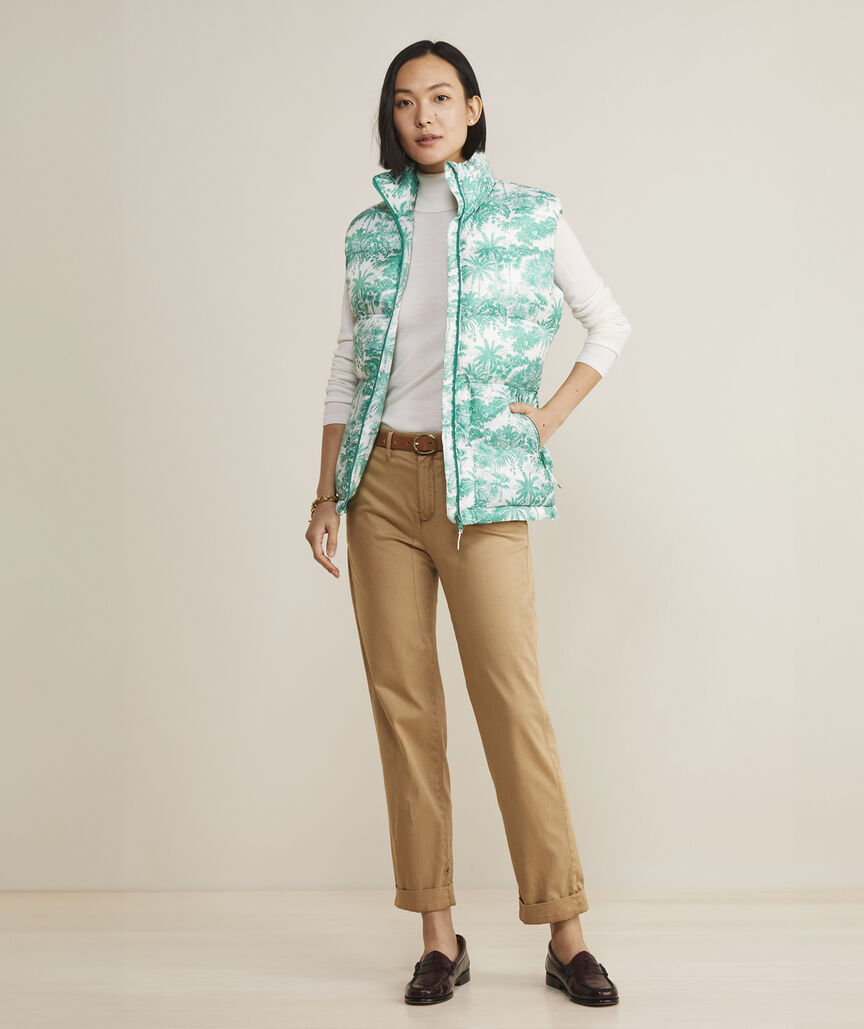 Shop Oversized Printed Puffer Vest at vineyard vines