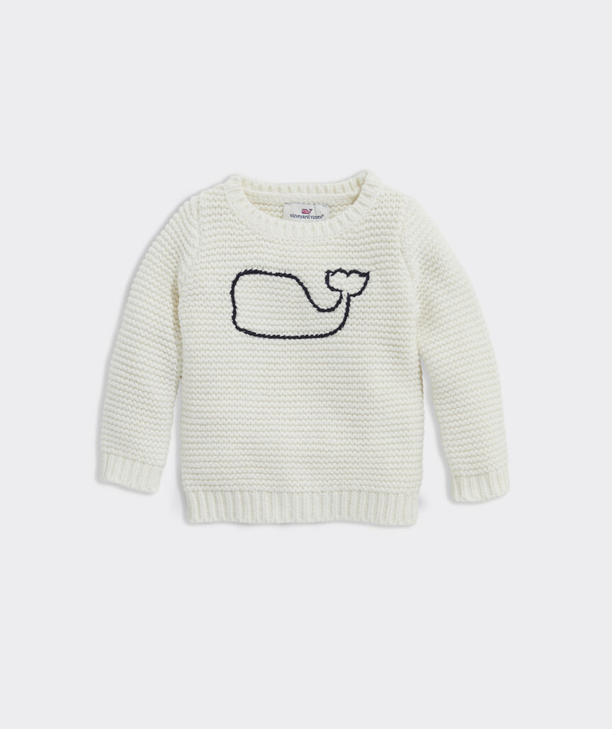 Shop Baby Embroidered Whale Sweater at vineyard vines
