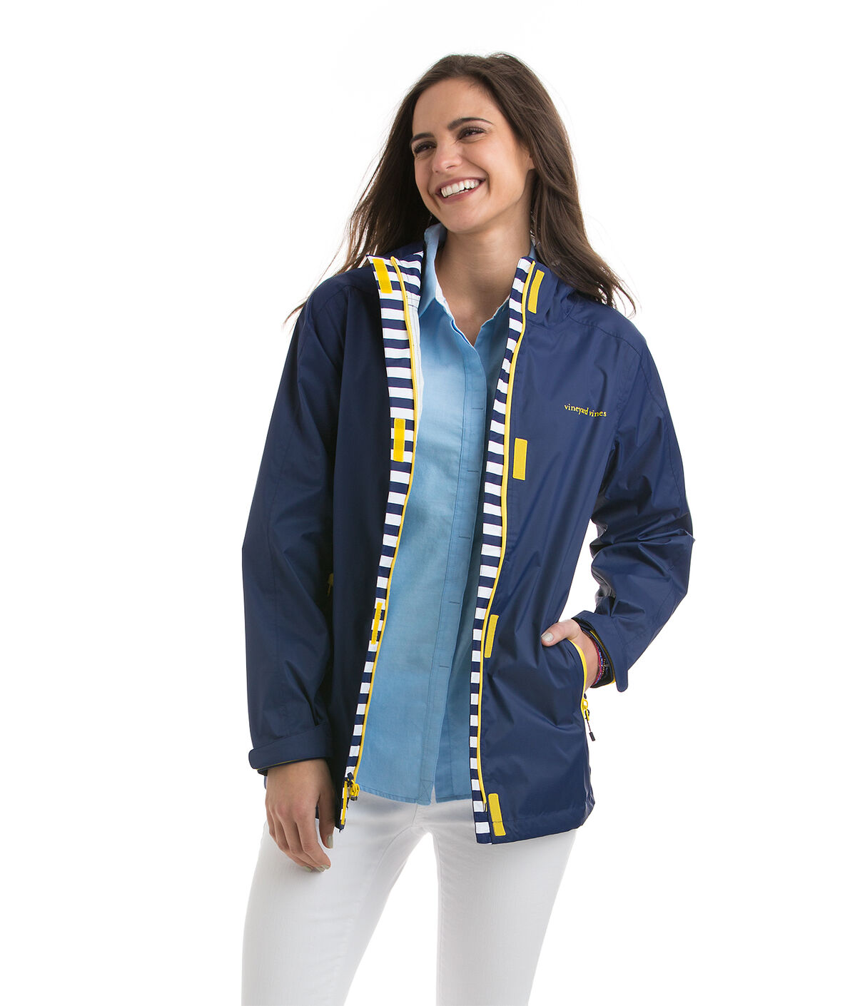 Shop Stow & Go Rain Coat at vineyard vines