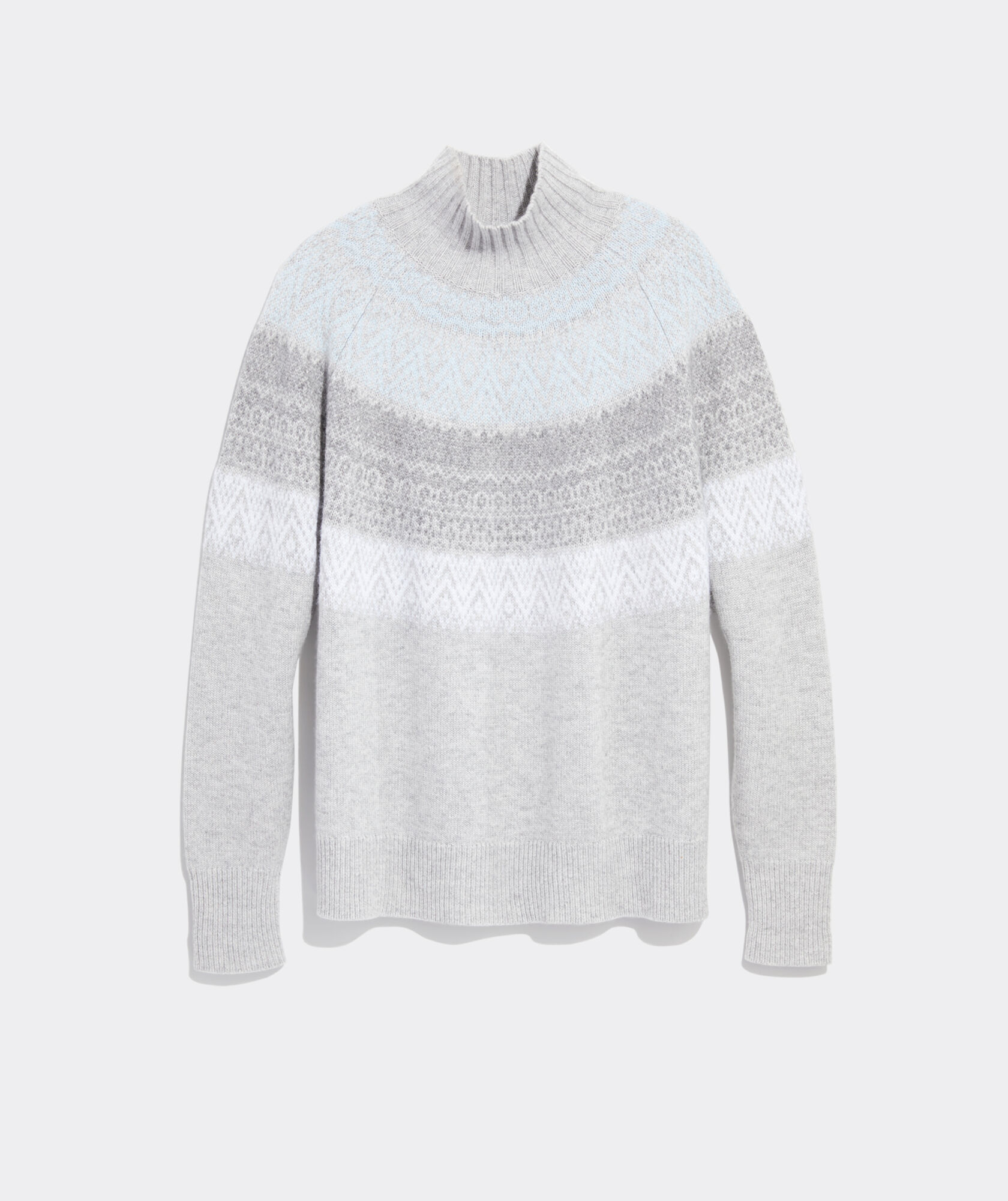Shop Fair Isle Tonal Mockneck Sweater at vineyard vines