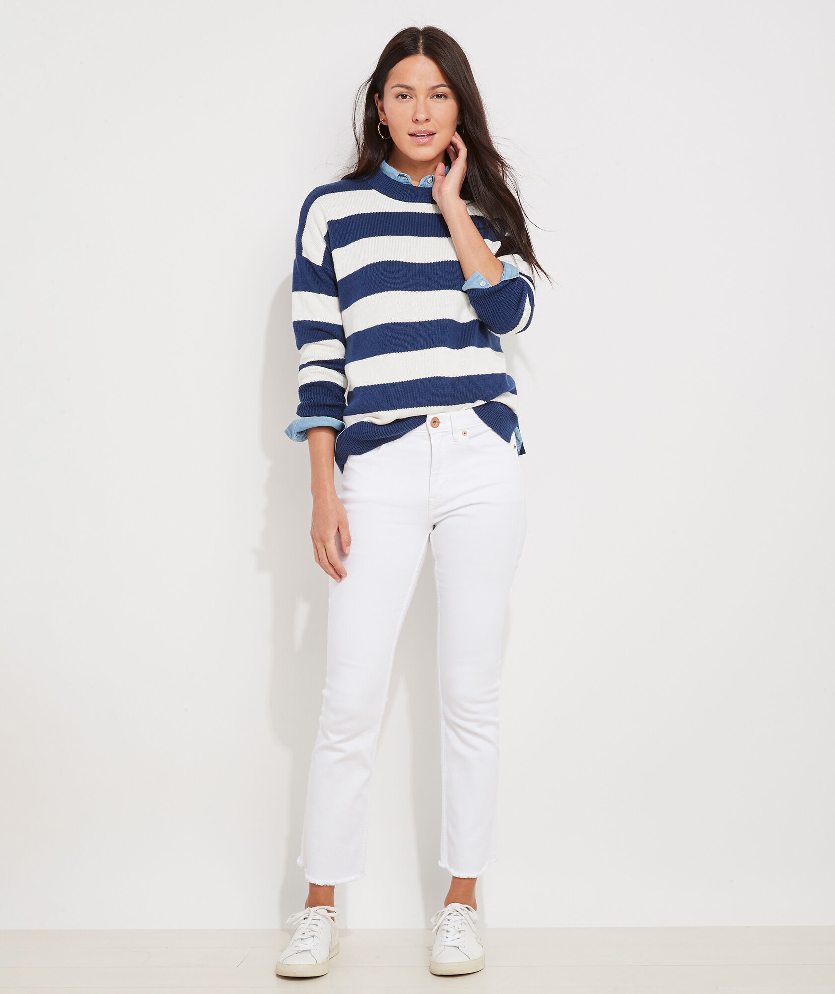 Shop Open-Knit Crew Sweater at vineyard vines