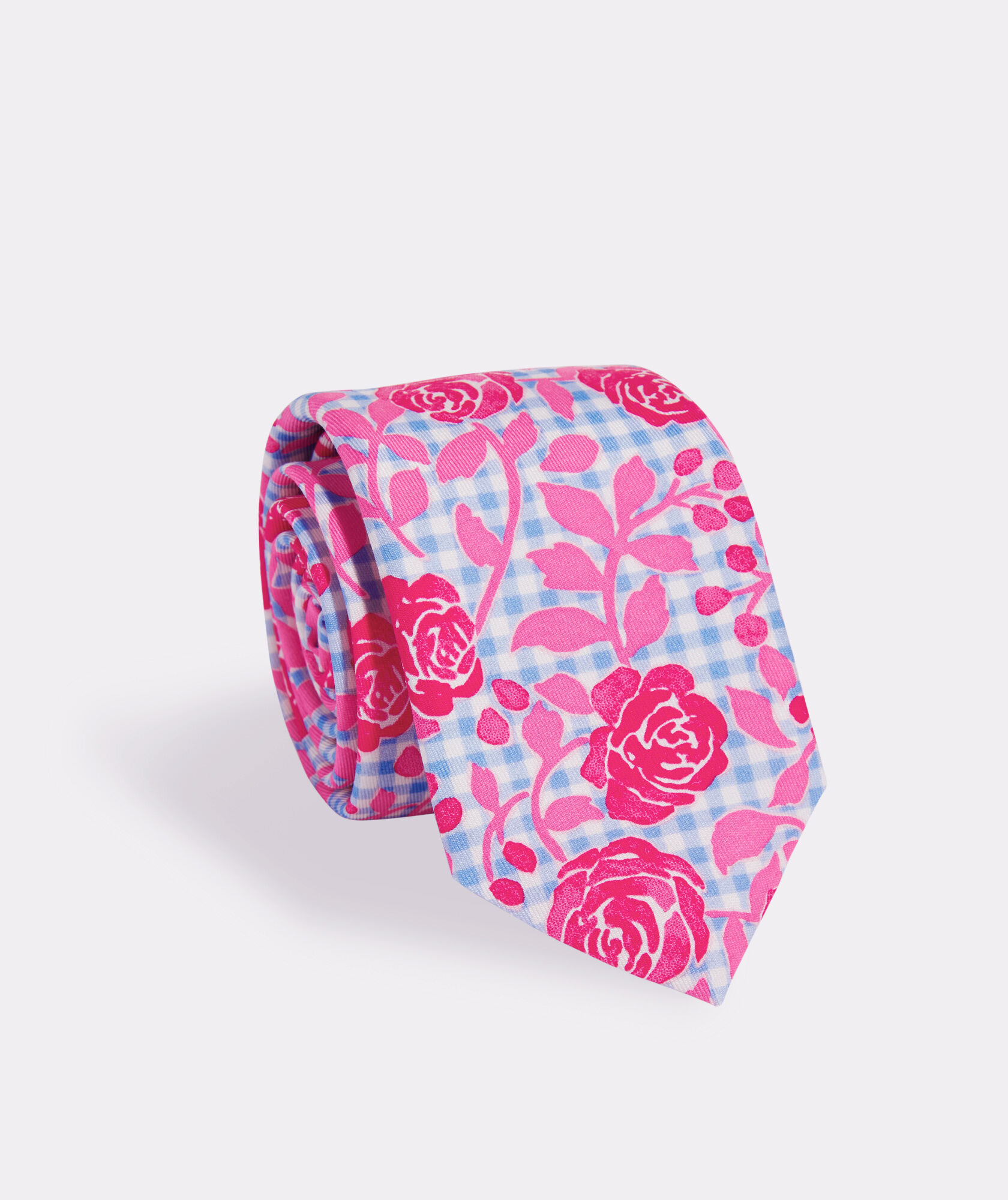 Shop Kentucky Derby Wild Derby Rose Gingham Kennedy Tie at vineyard vines