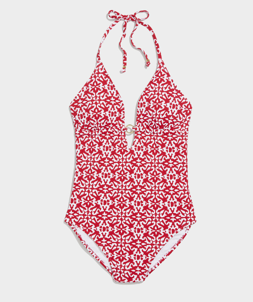 Shop Printed Halter One-Piece at vineyard vines