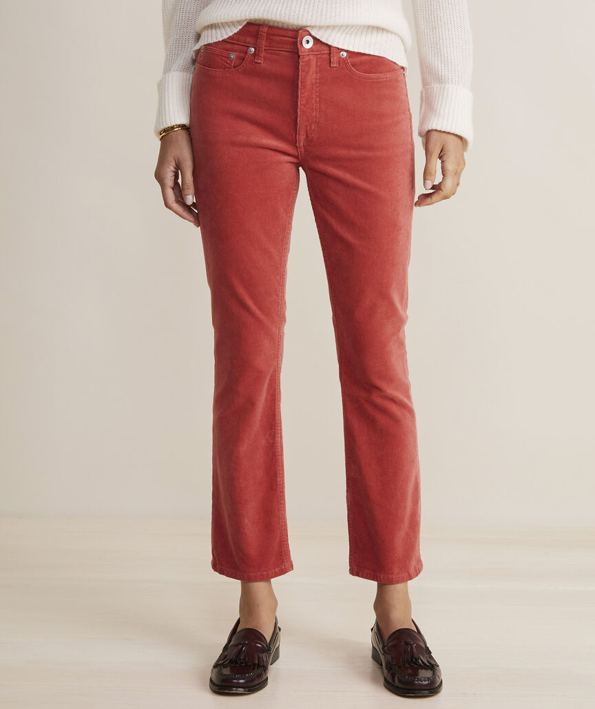 Shop Kick Flare Mid-Rise Corduroy Pants at vineyard vines