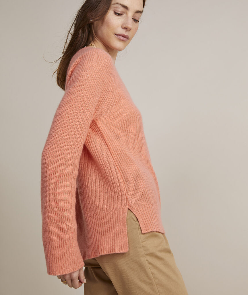 Shop Seaspun Cashmere Ribbed Crewneck Sweater at vineyard vines