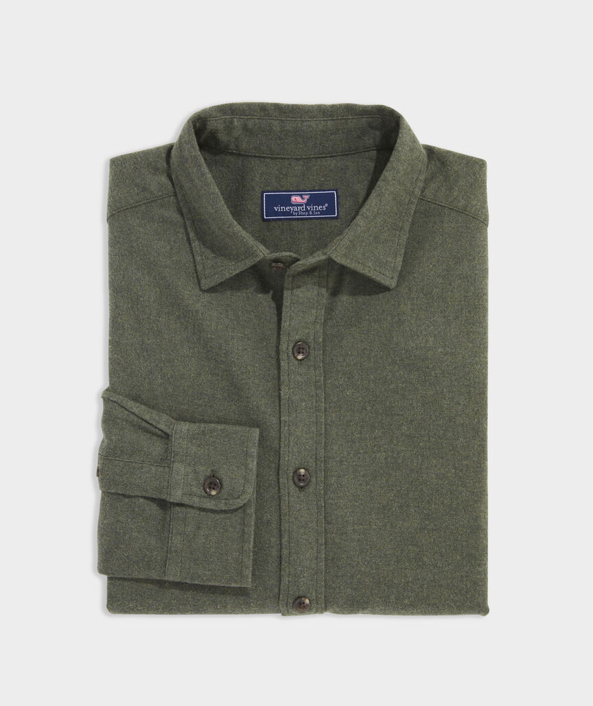 Shop Brushed Twill Heathered Shirt at vineyard vines
