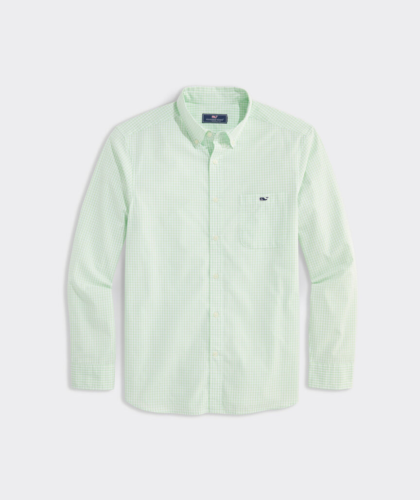 Shop Stretch Poplin Gingham Shirt at vineyard vines