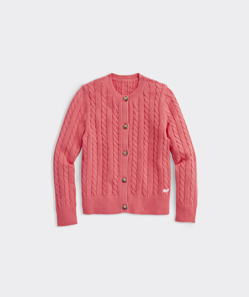 Shop Girls' Classic Cable Cardigan at vineyard vines