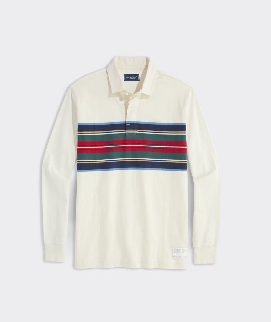 Shop Striped Cotton Rugby Shirt at vineyard vines