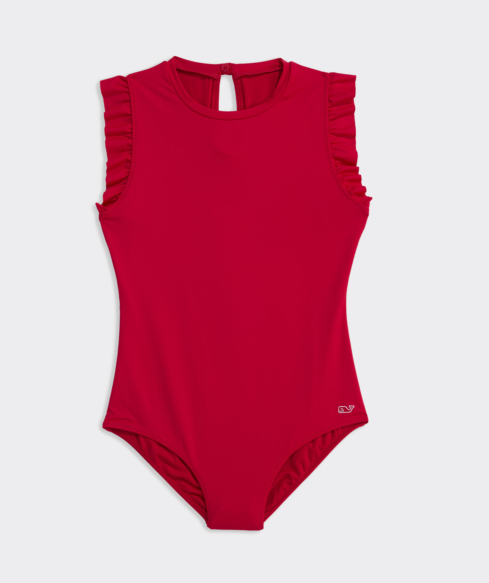 Shop Girls Ruffle Scoopneck One-Piece at vineyard vines