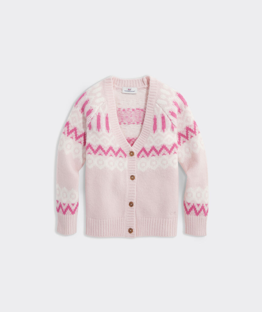 Shop Girls Family Fair Isle Cardigan Sweater at vineyard vines