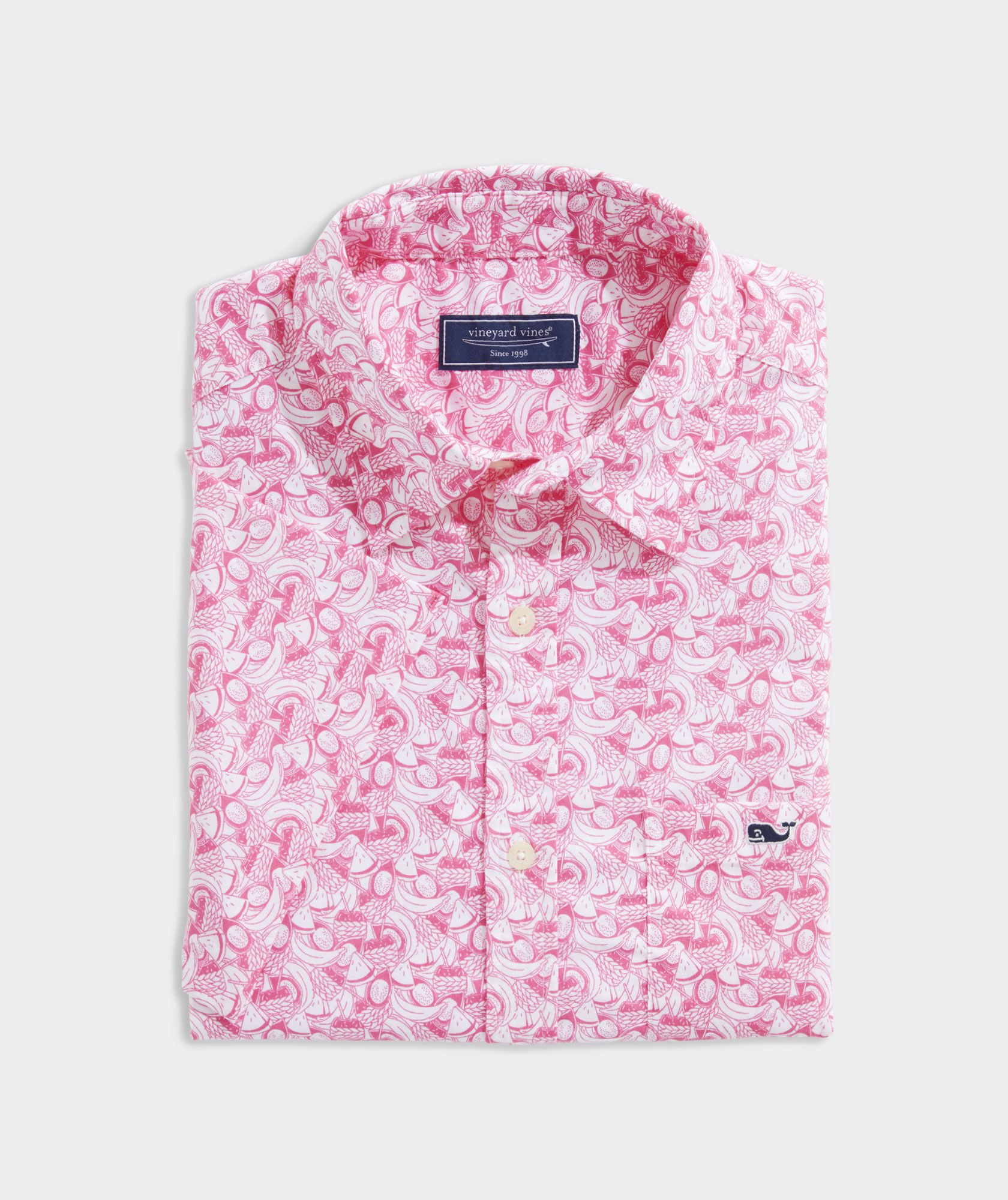 Shop Stretch Cotton Short-Sleeve BVI Fruit Shirt at vineyard vines
