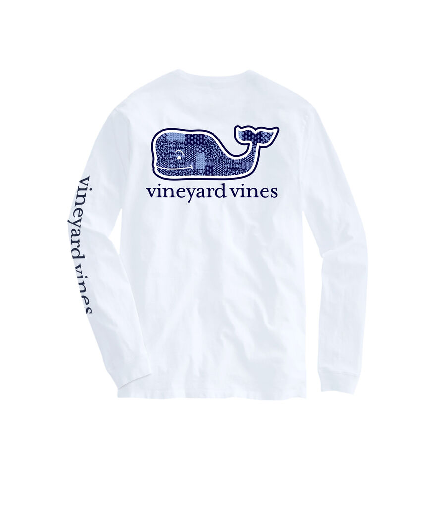 Shop OUTLET Painted Patchwork Whale Long-Sleeve Pocket Tee at vineyard ...