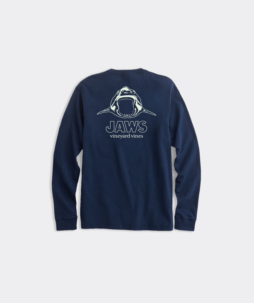 Shop JAWS x vineyard vines Glowing Shark Long-Sleeve Pocket Tee at ...