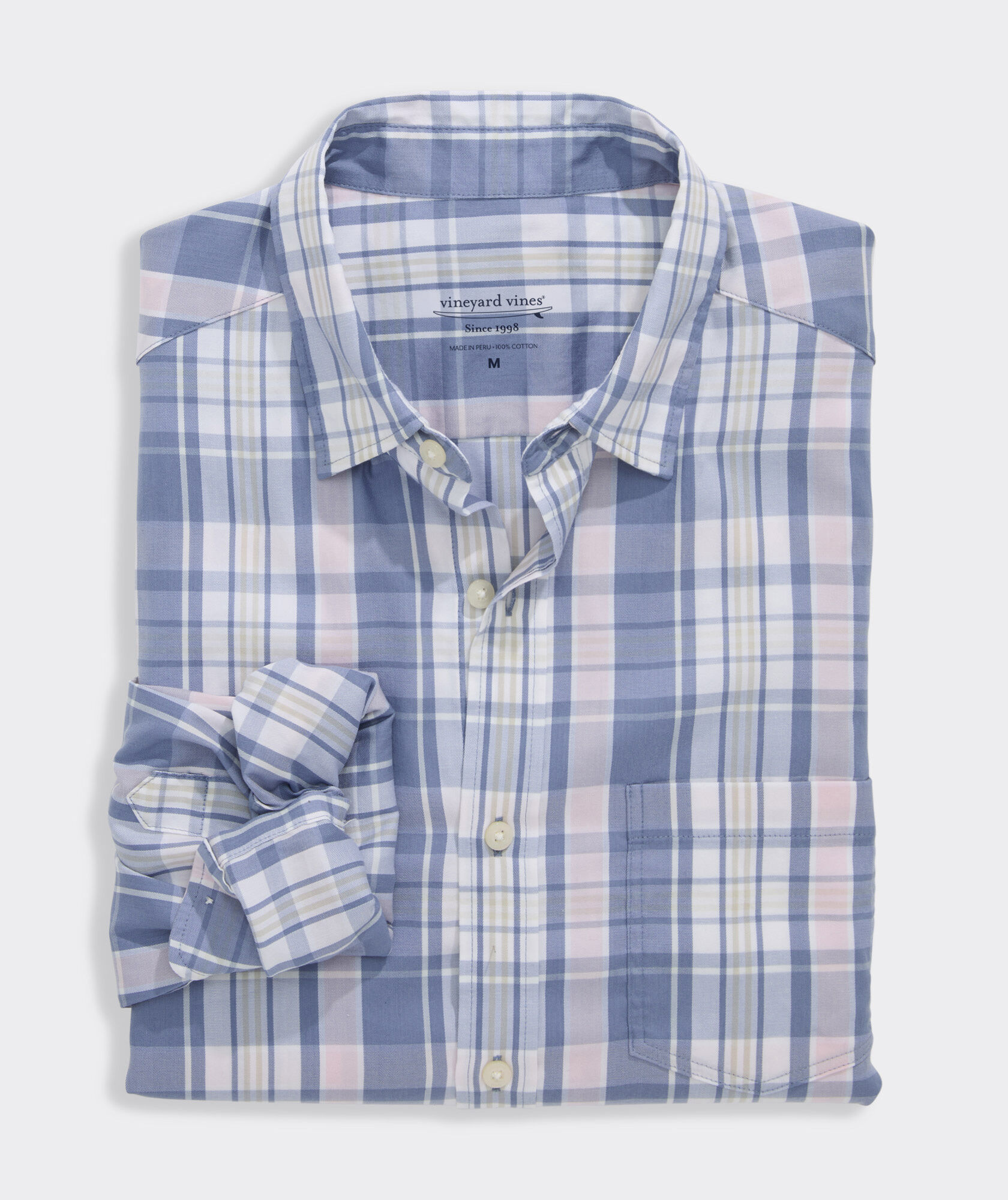 Shop Performance Beachcomber Plaid Backbay Shirt at vineyard vines
