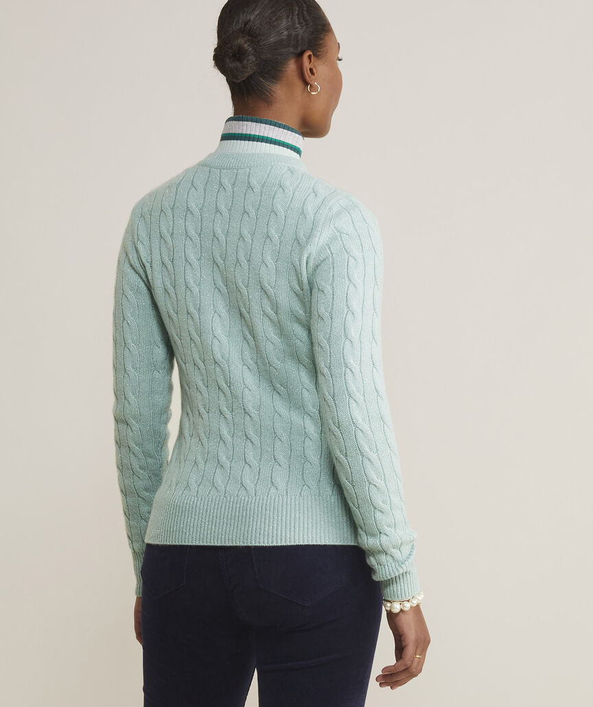 Shop Cashmere Cable Shine Crewneck Sweater at vineyard vines
