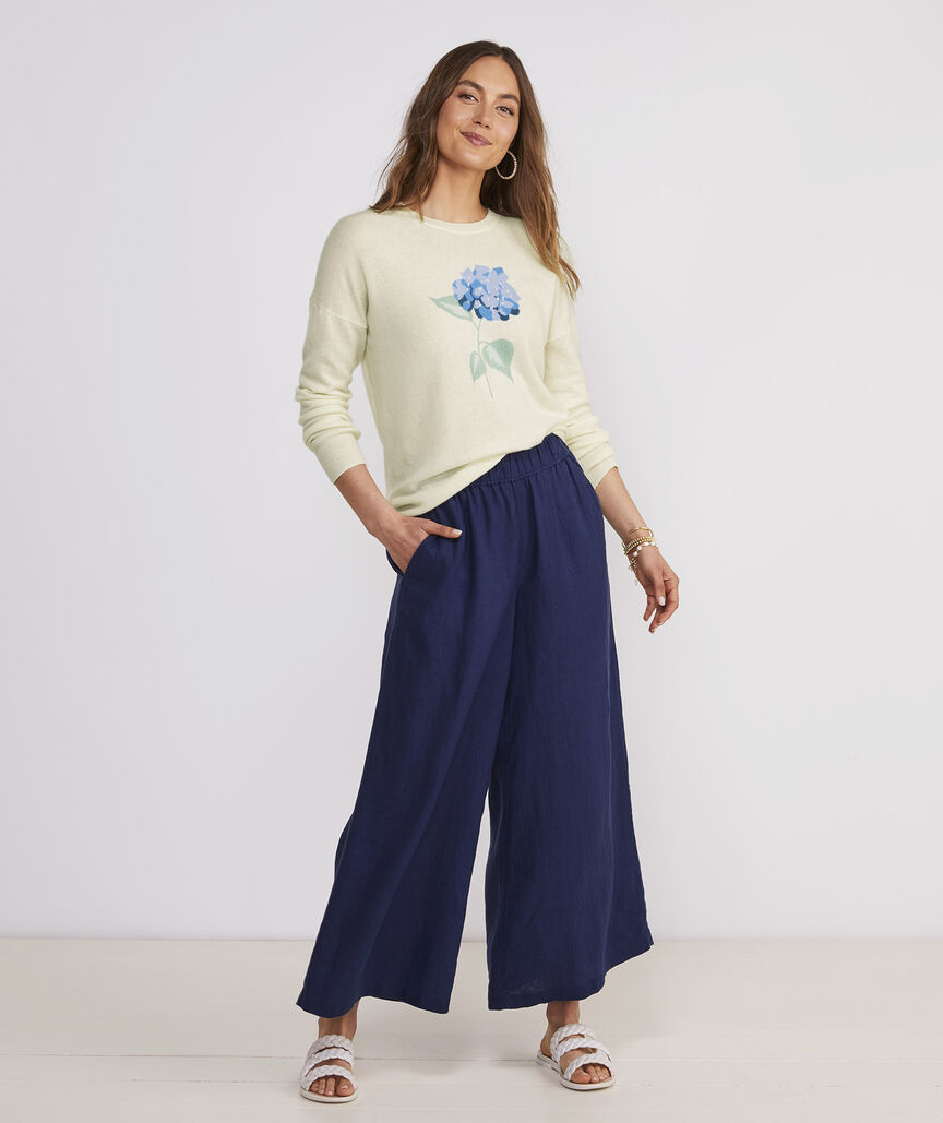Shop Hydrangea Intarsia Cashmere Crewneck Sweater at vineyard vines
