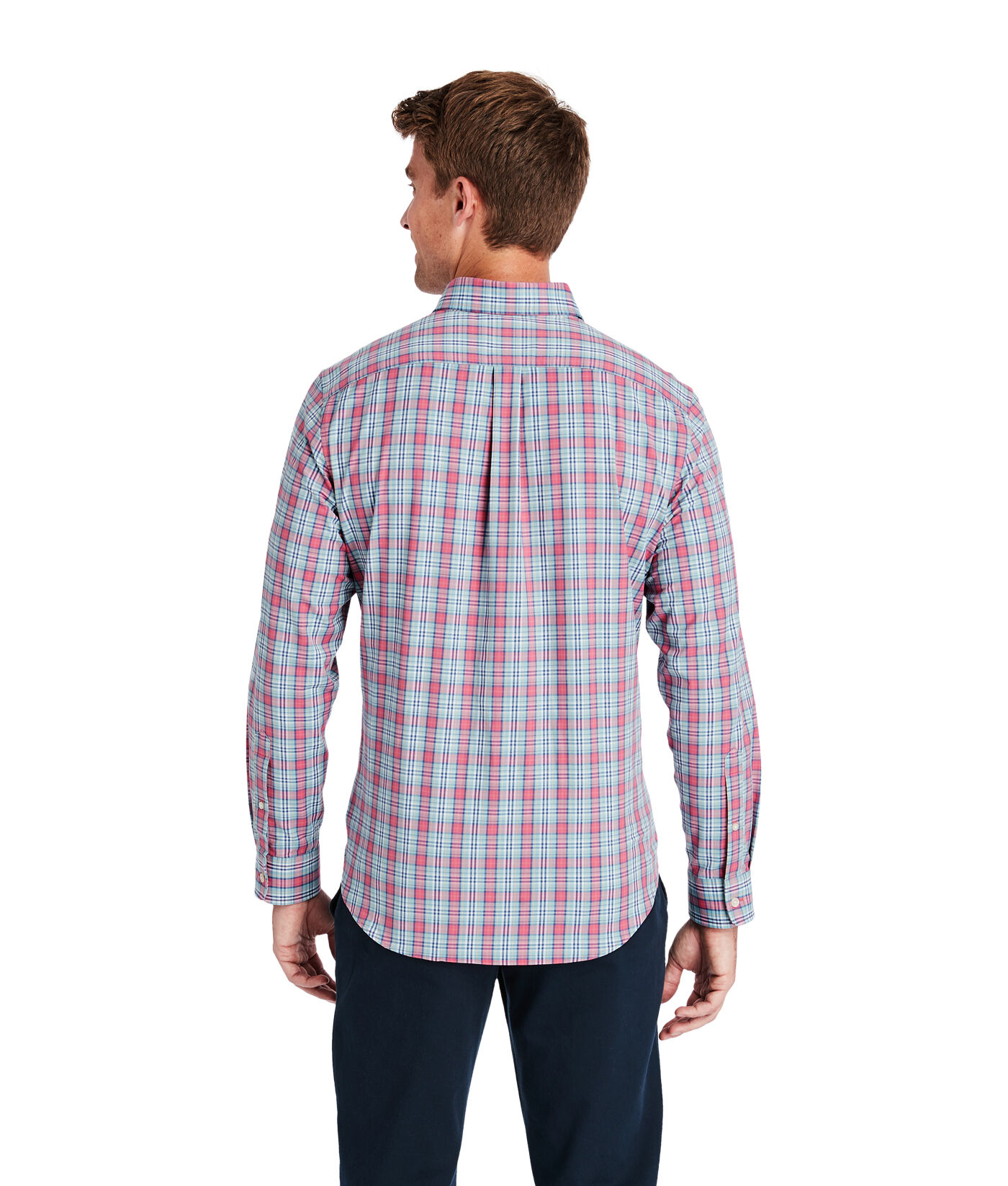 Shop Classic Fit Litchfield Cotton Performance Tucker Shirt at vineyard ...