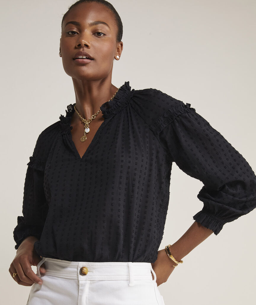 Shop Clip Dot Ruffle Popover at vineyard vines