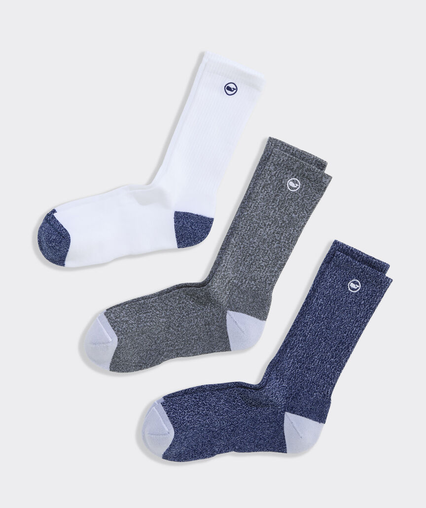 Shop Whale Dot Performance 3-Pack Socks at vineyard vines
