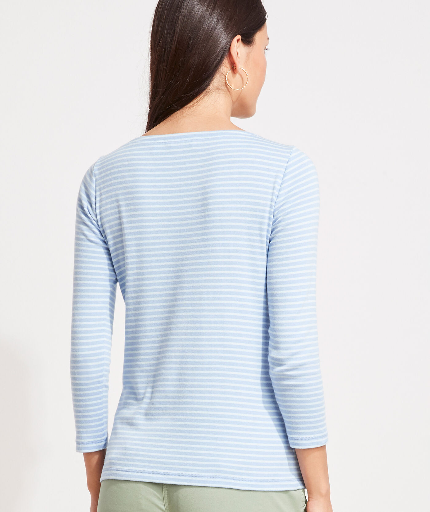 Shop Lightweight Striped Sankaty Simple Boatneck Long-Sleeve Tee at ...