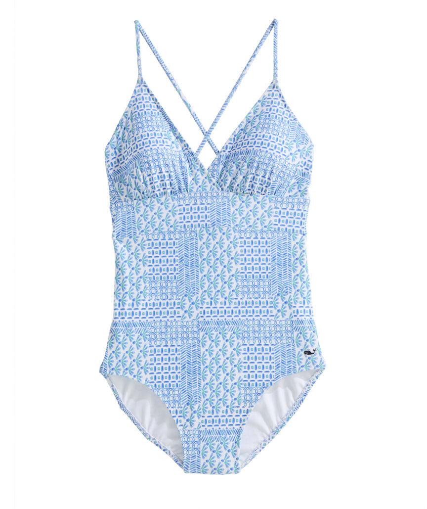 Shop OUTLET Women's Patchwork Geo One Piece at vineyard vines