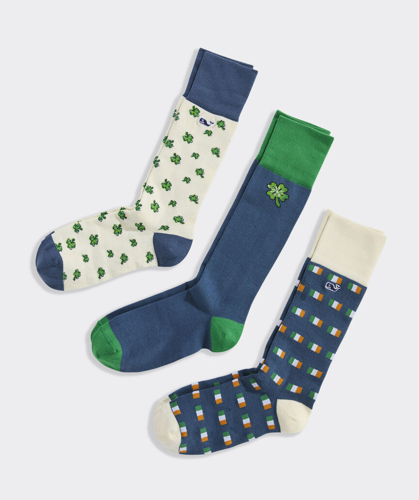 Shop St. Patrick's Day 3-Pack Socks at vineyard vines