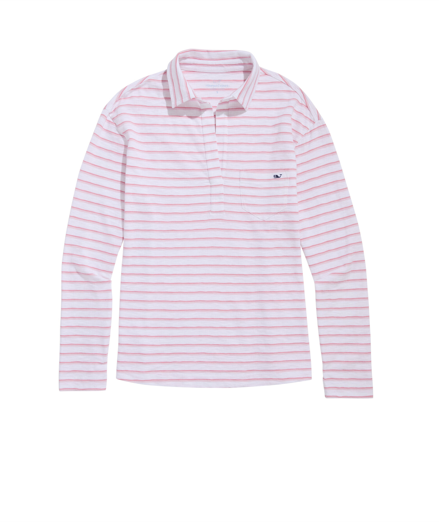 Shop OUTLET Women's Striped Slub Popover Polo at vineyard vines