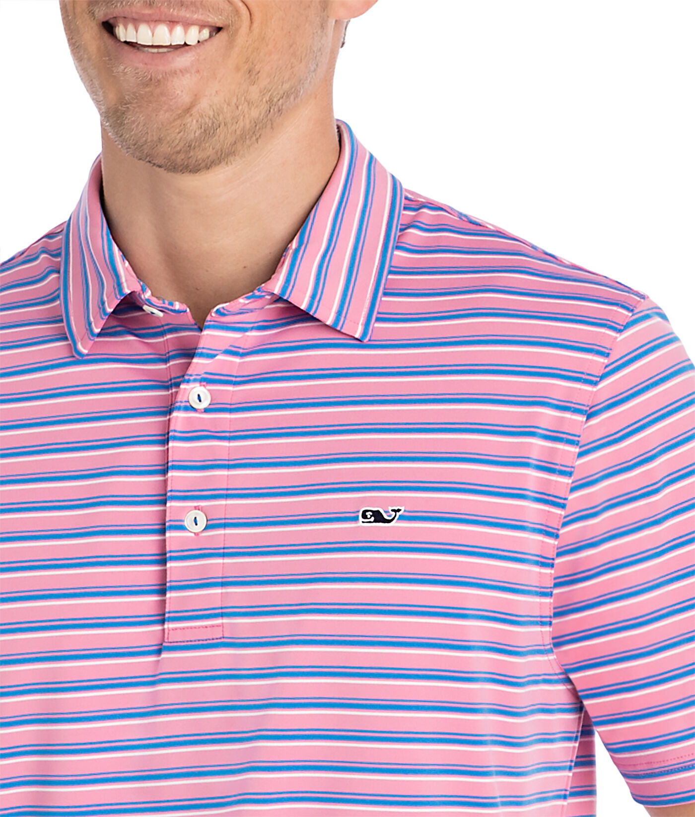 Shop Three Color Stripe Sankaty Polo at vineyard vines