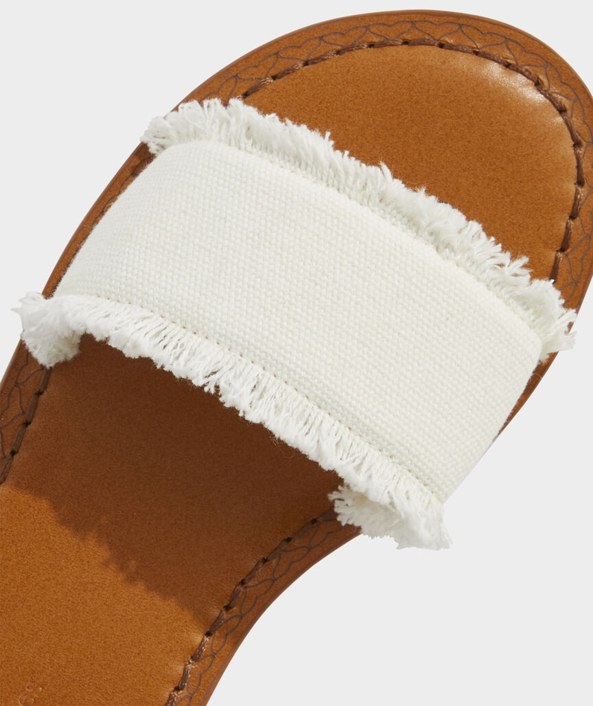 Shop Frayed Edge Canvas Slides at vineyard vines