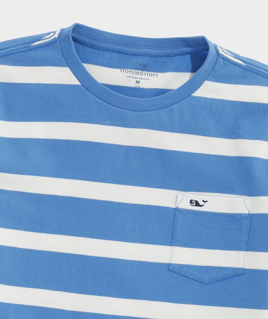 Shop Boys' Slub Cotton Breton Stripe Short-Sleeve Pocket Tee at ...