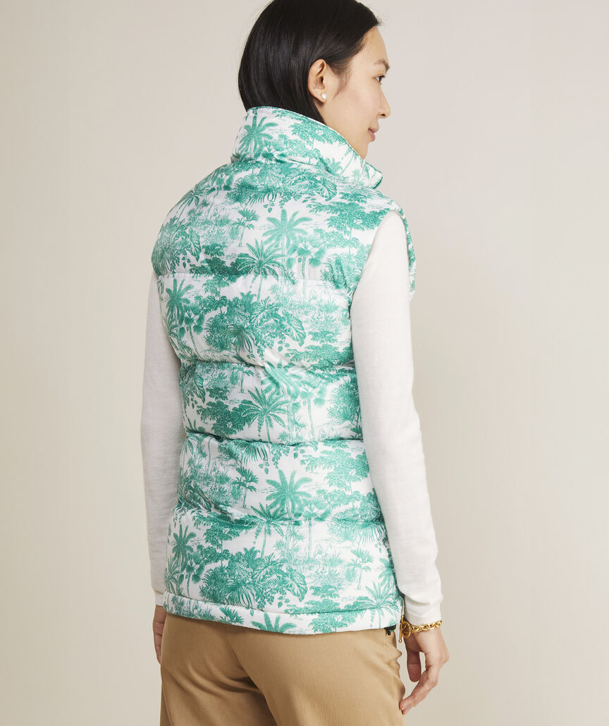 Shop Oversized Printed Puffer Vest at vineyard vines