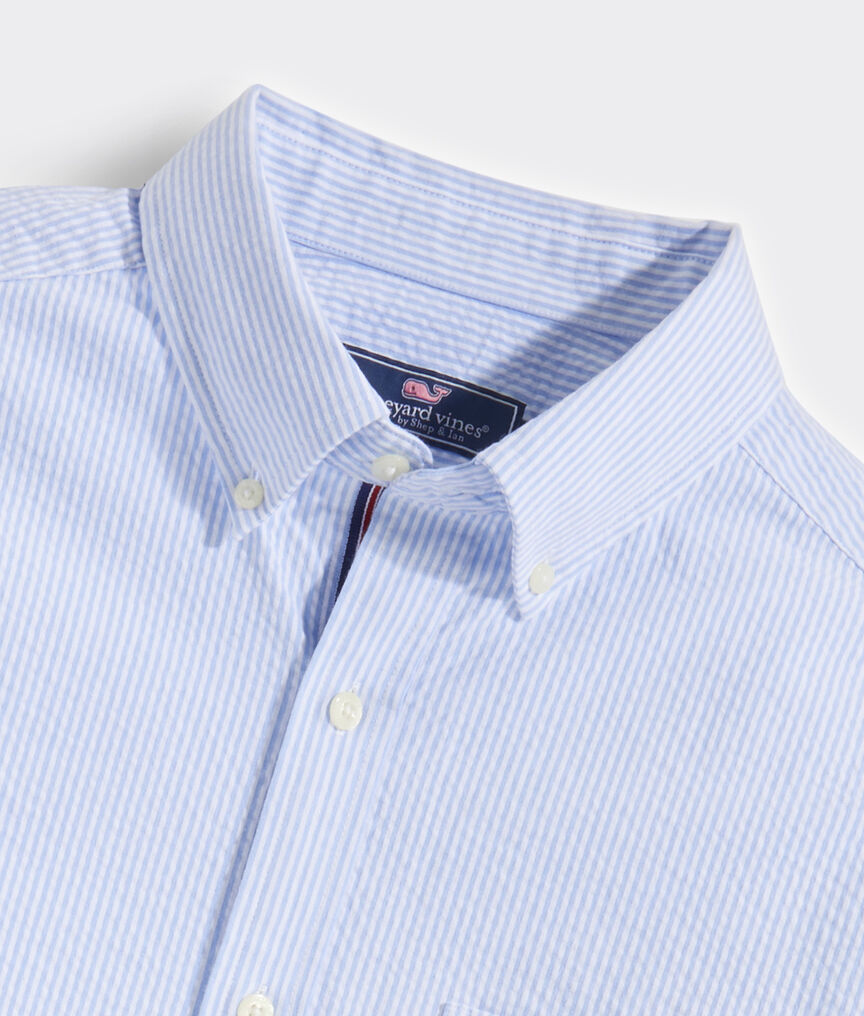 Shop Stretch Cotton Seersucker Shirt at vineyard vines