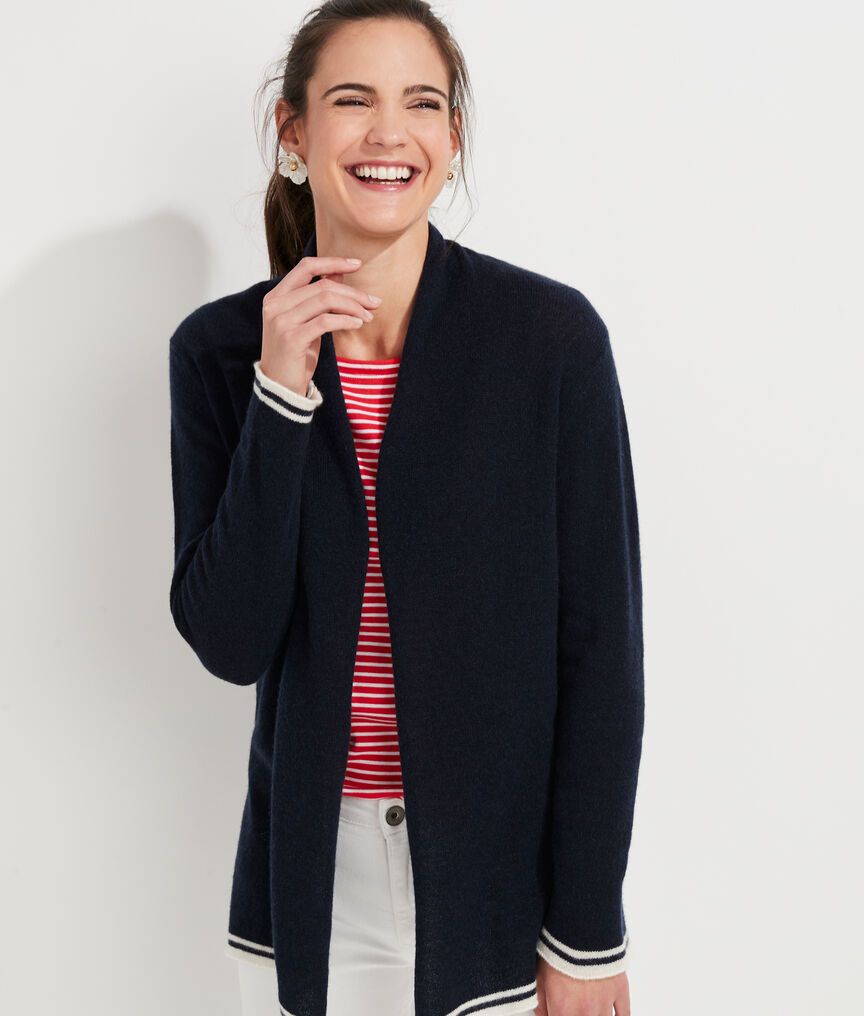 Shop Open Front Cashmere Sweater at vineyard vines