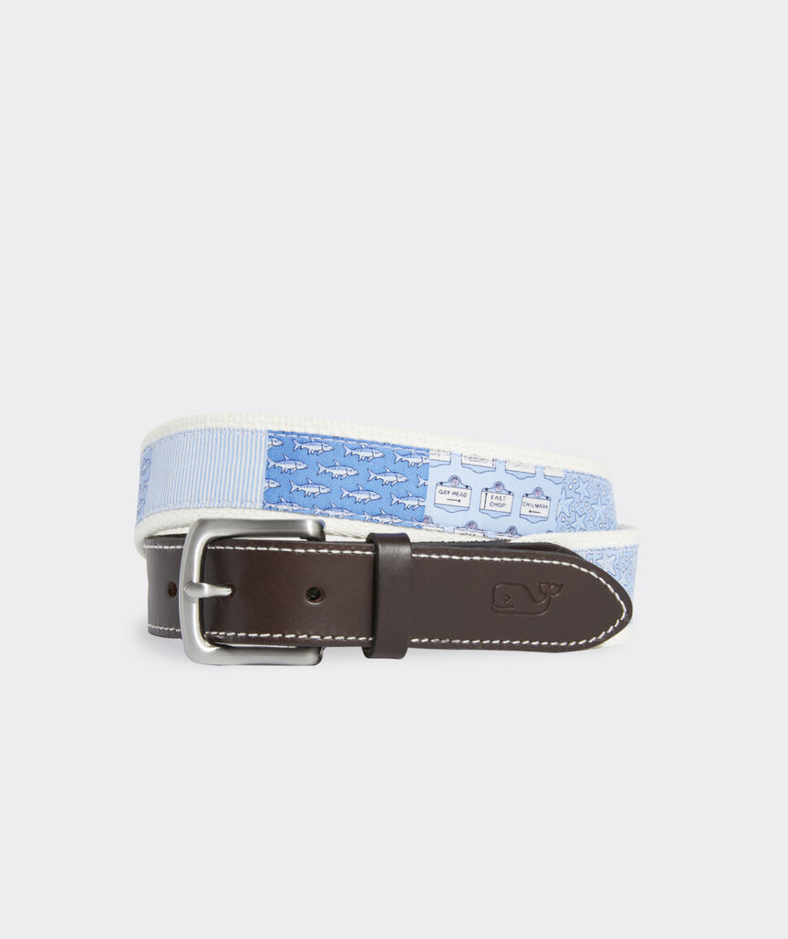 Shop Classic Patchwork Canvas Club Belt at vineyard vines