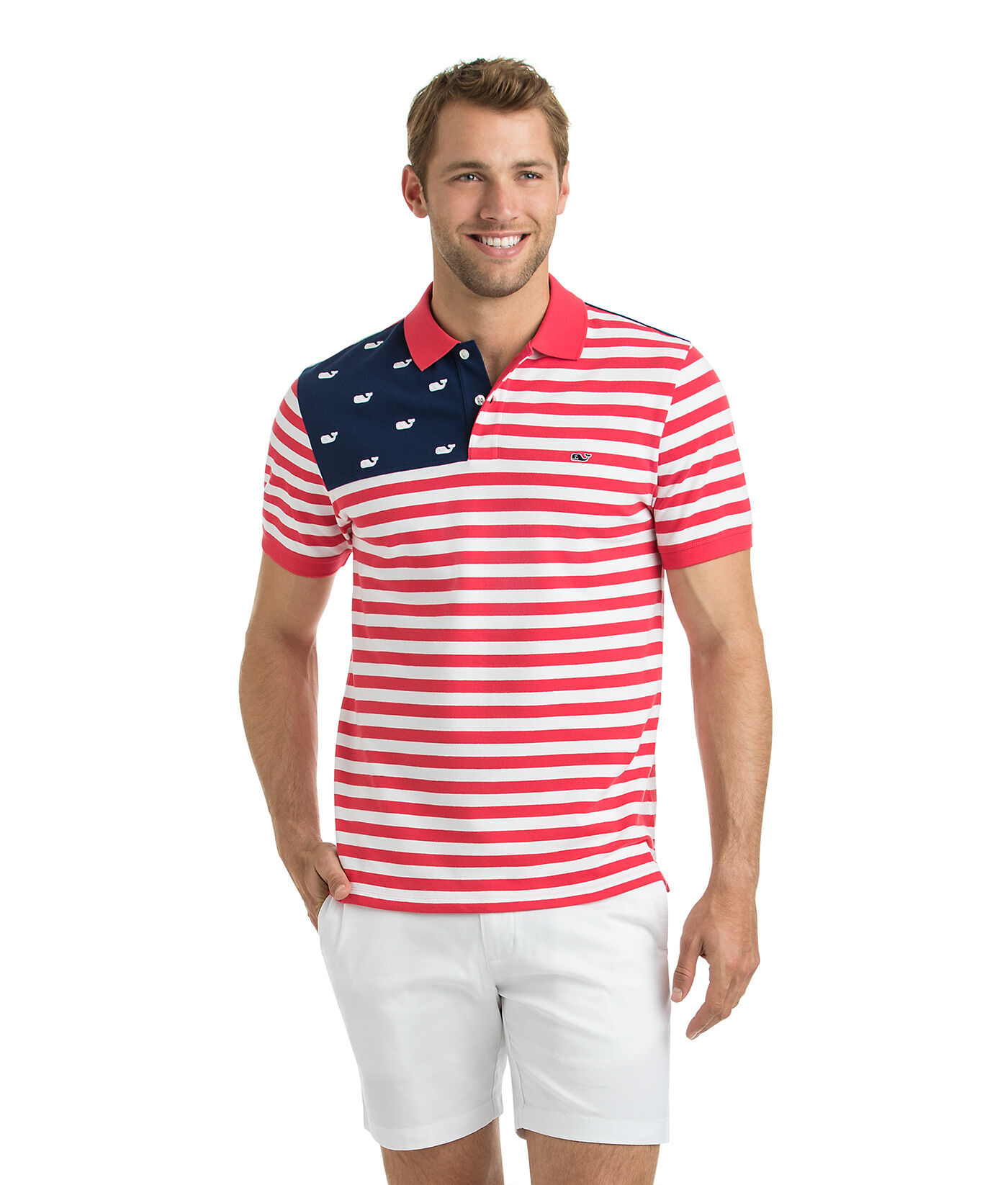 Shop USA Flag Slim Polo at vineyard vines