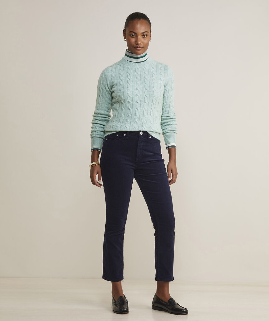 Shop Cashmere Cable Shine Crewneck Sweater at vineyard vines
