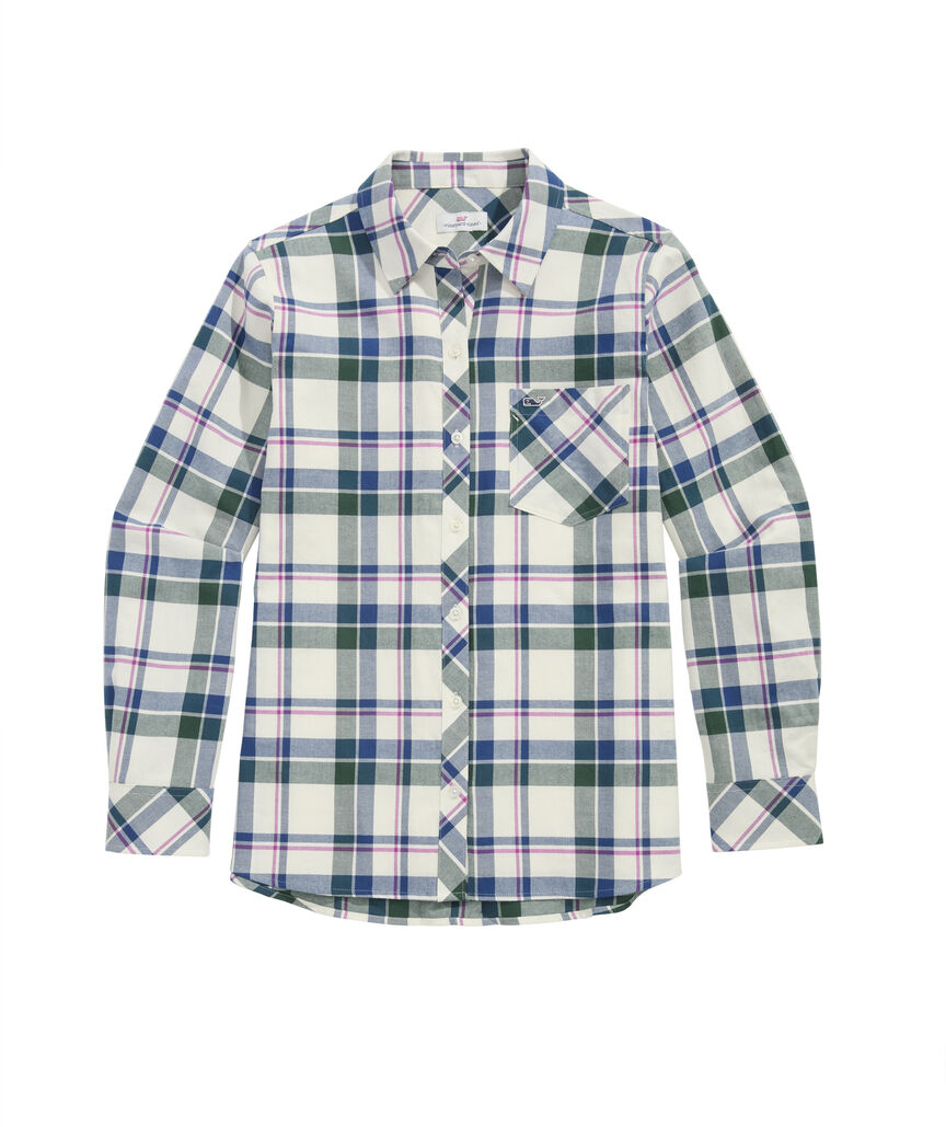 Shop OUTLET Plaid Flannel Relaxed Button-Down at vineyard vines