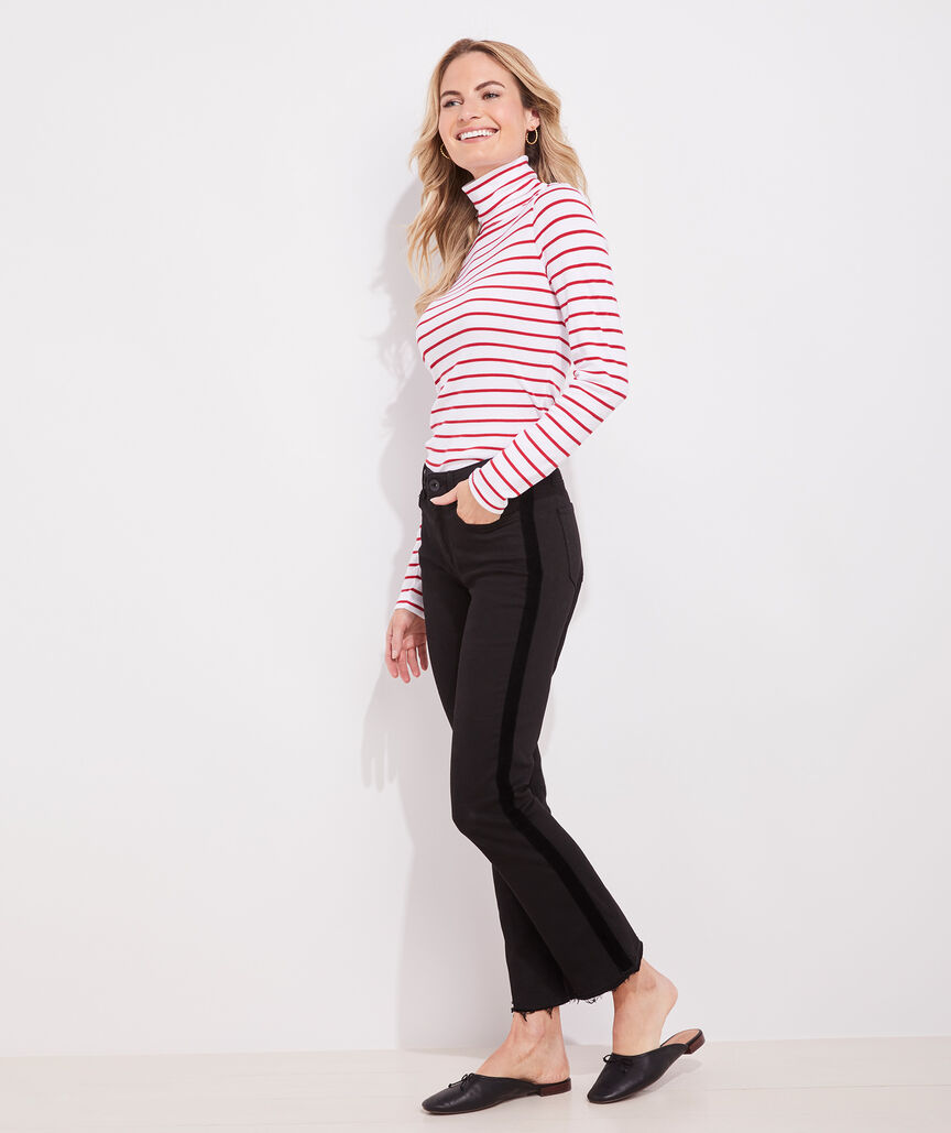 Shop Jamie High Rise Kick Flare Black Denim at vineyard vines